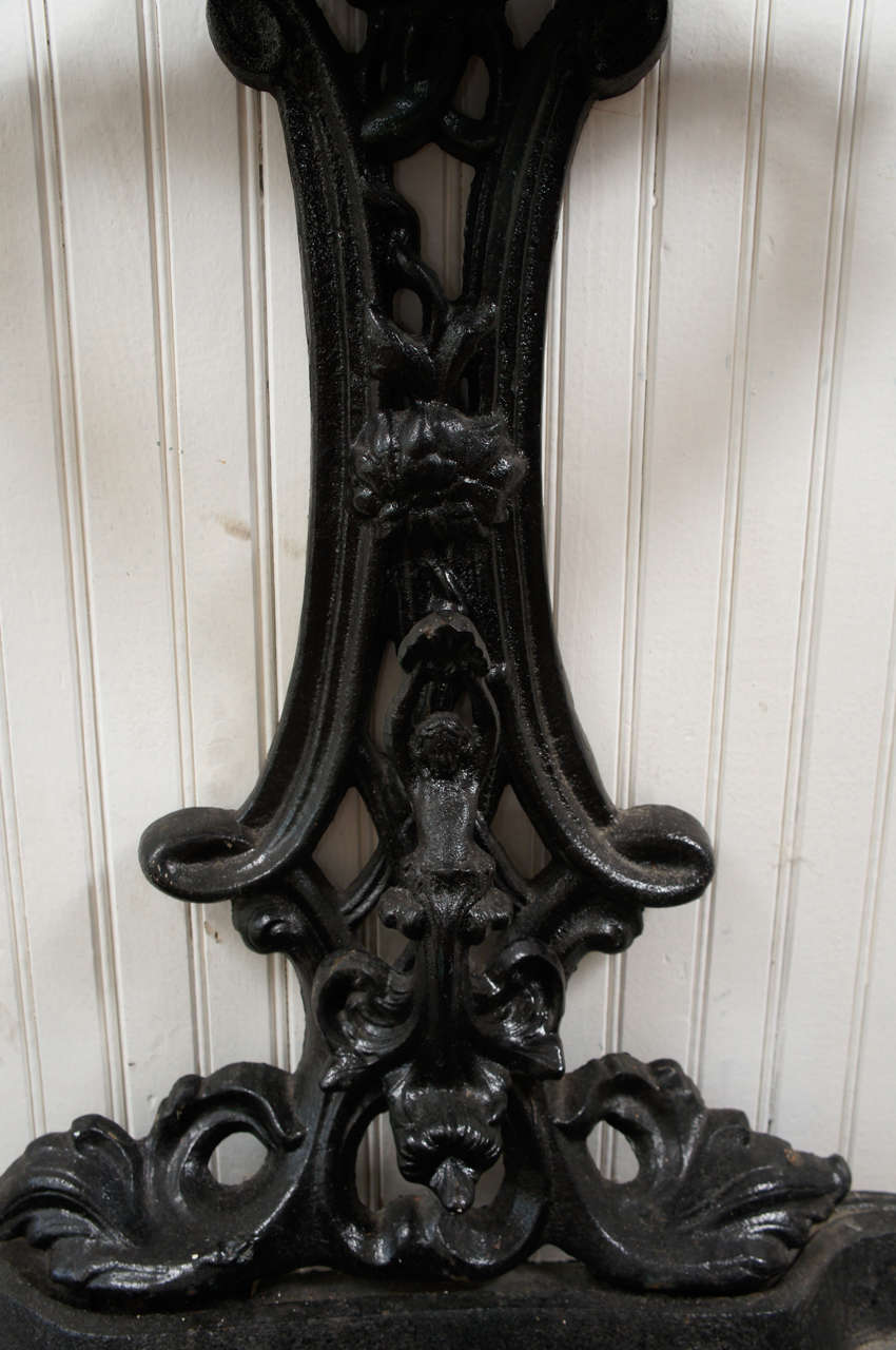 19th Century Black Painted Cast Iron Hall Tree For Sale at 1stDibs ...