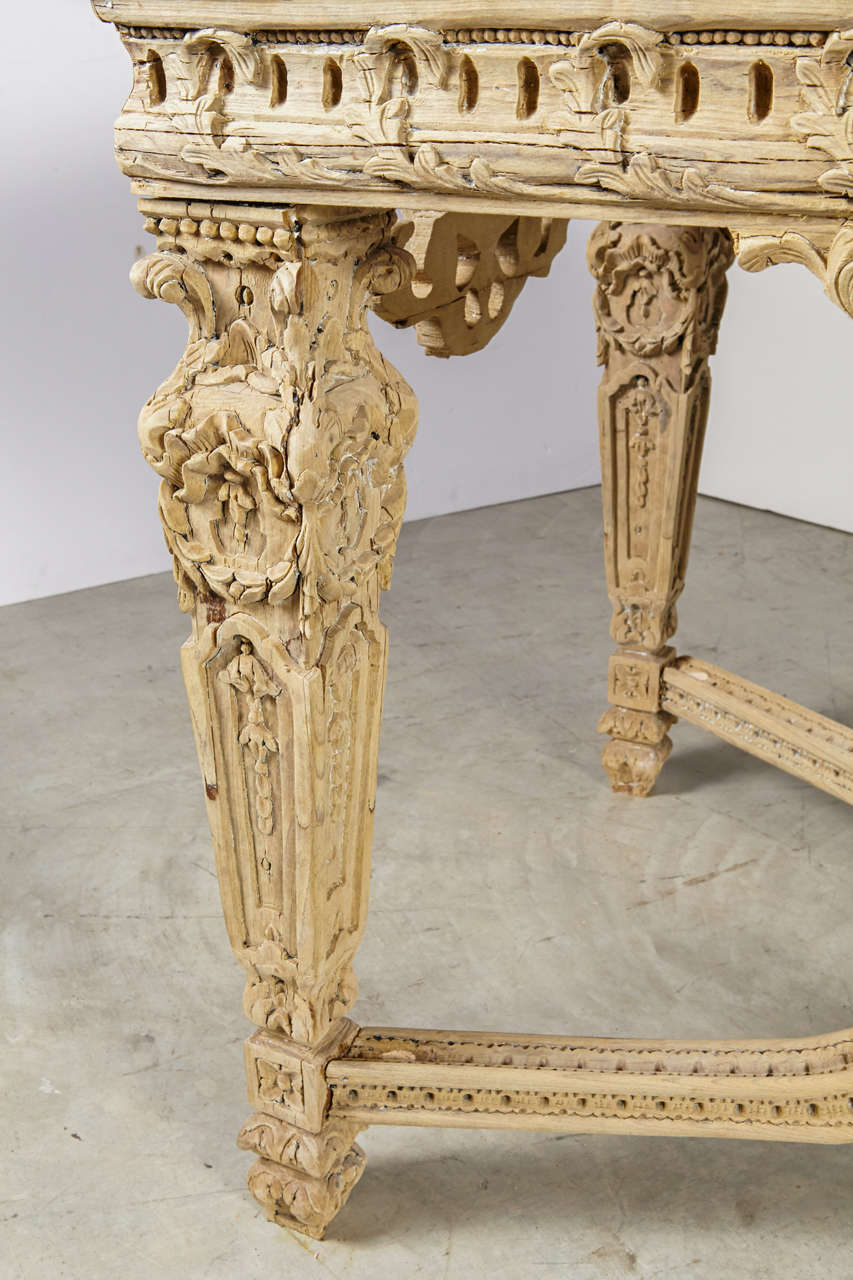 A Stripped Antique Louis XIV Style Gibier Center Table Circa 1840 at ...