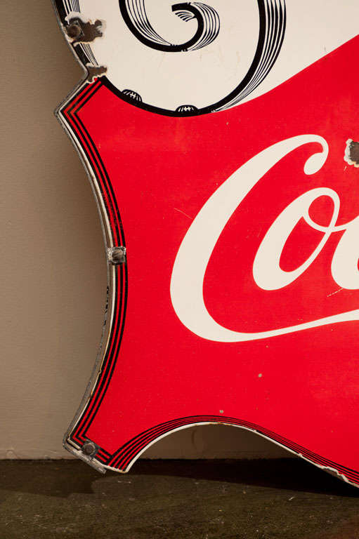 Large Double Sided Porcelain Coca Cola Sign at 1stDibs