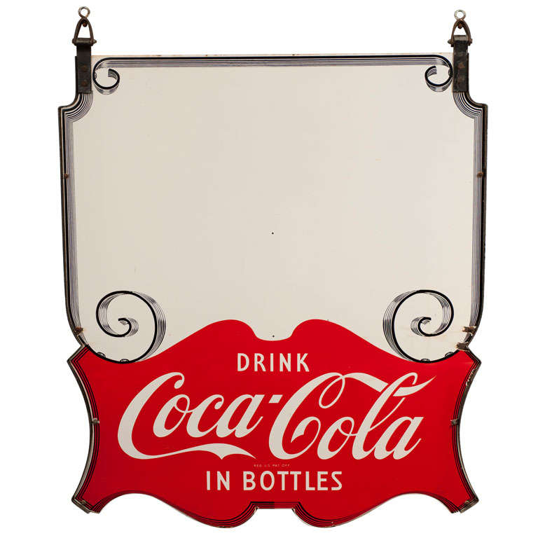 Large Double Sided Porcelain Coca Cola Sign at 1stDibs