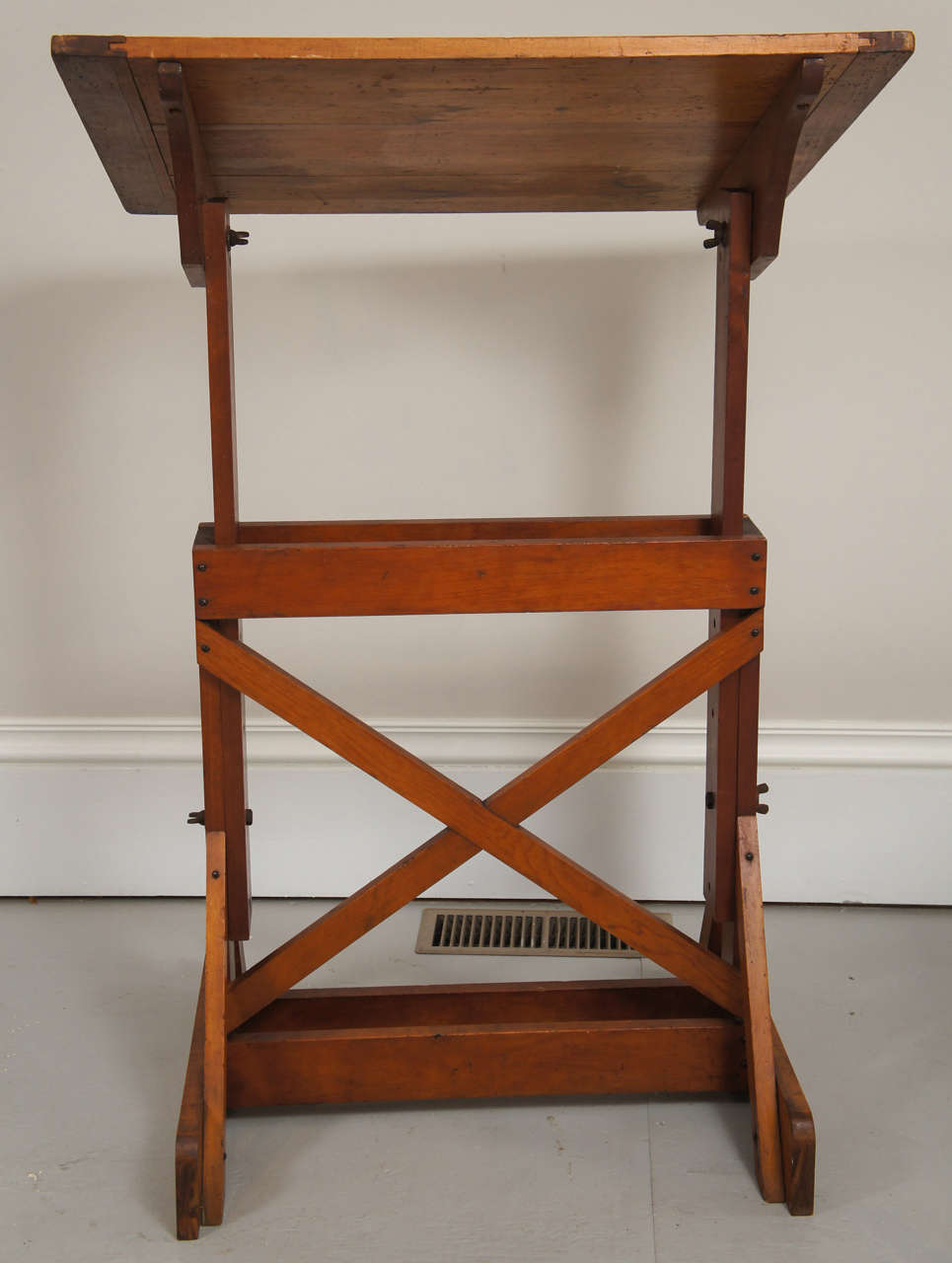 1940's Industrial Wood Drafting Table at 1stDibs
