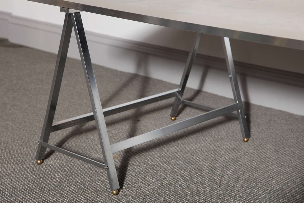 Trestle Base Coffee Table For Sale at 1stDibs