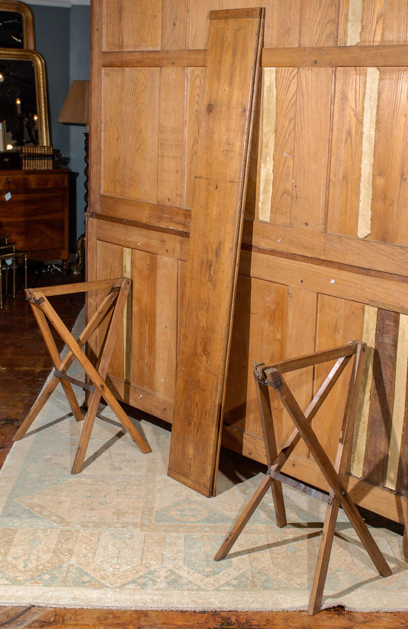 Unusual folding campaign console table. at 1stDibs