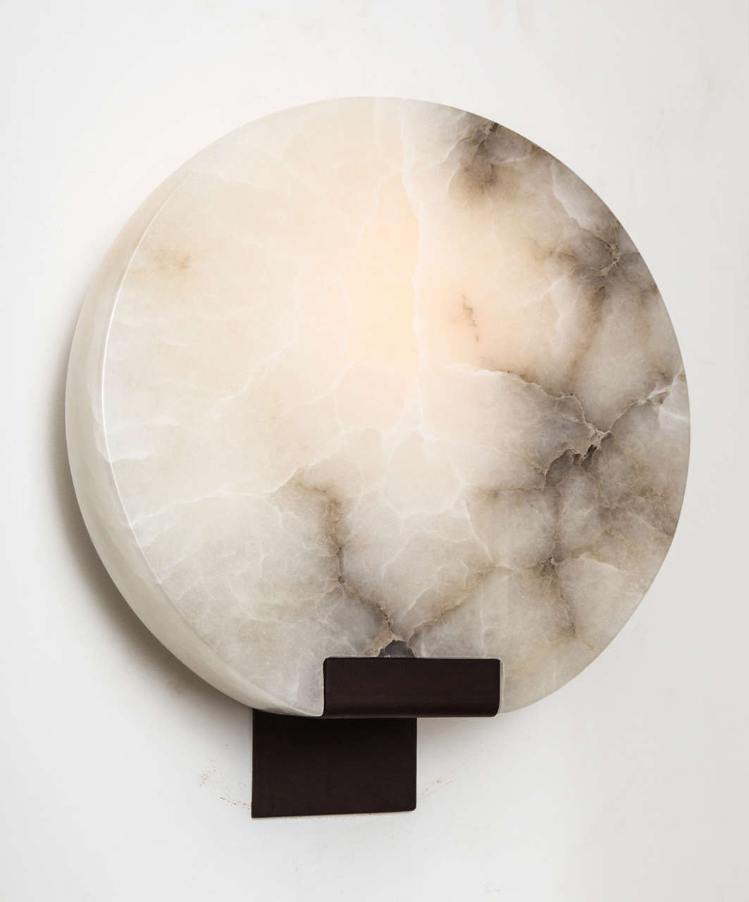 Pair of Veined Alabaster "Moon" Sconces by Stephen Downes at 1stDibs ...