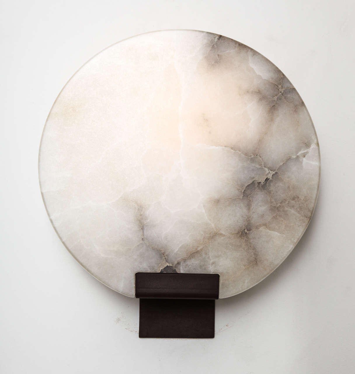 Pair of Veined Alabaster "Moon" Sconces by Stephen Downes at 1stDibs ...