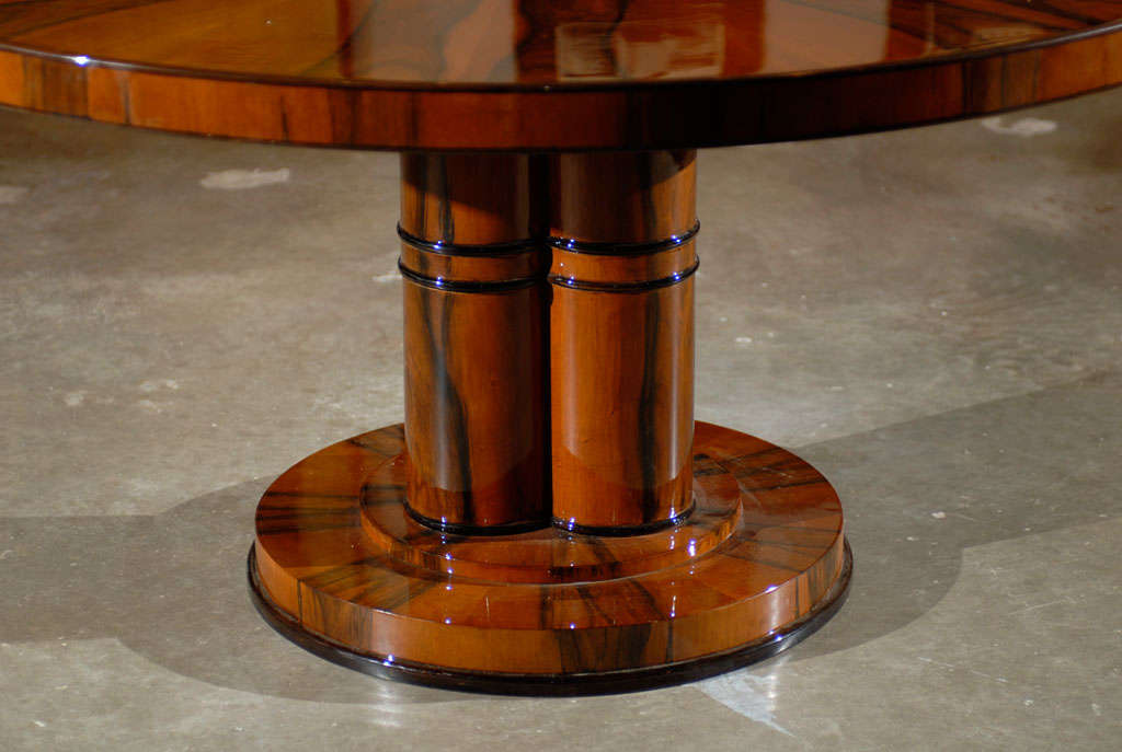 French Circular Art Deco Dining Table at 1stDibs
