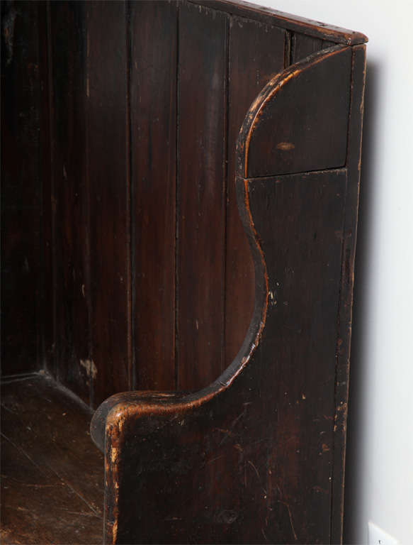 Late 18th C. Oak and Fir Wood High Back Bench at 1stDibs | antique high ...