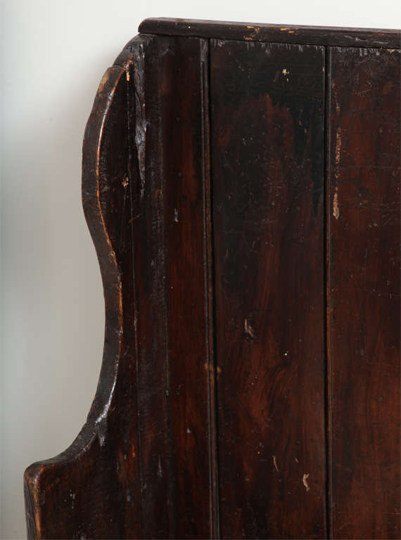 Late 18th C. Oak and Fir Wood High Back Bench at 1stDibs | antique high ...