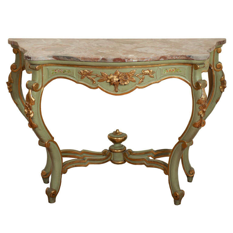 Rococo, Louis XV style painted console at 1stDibs