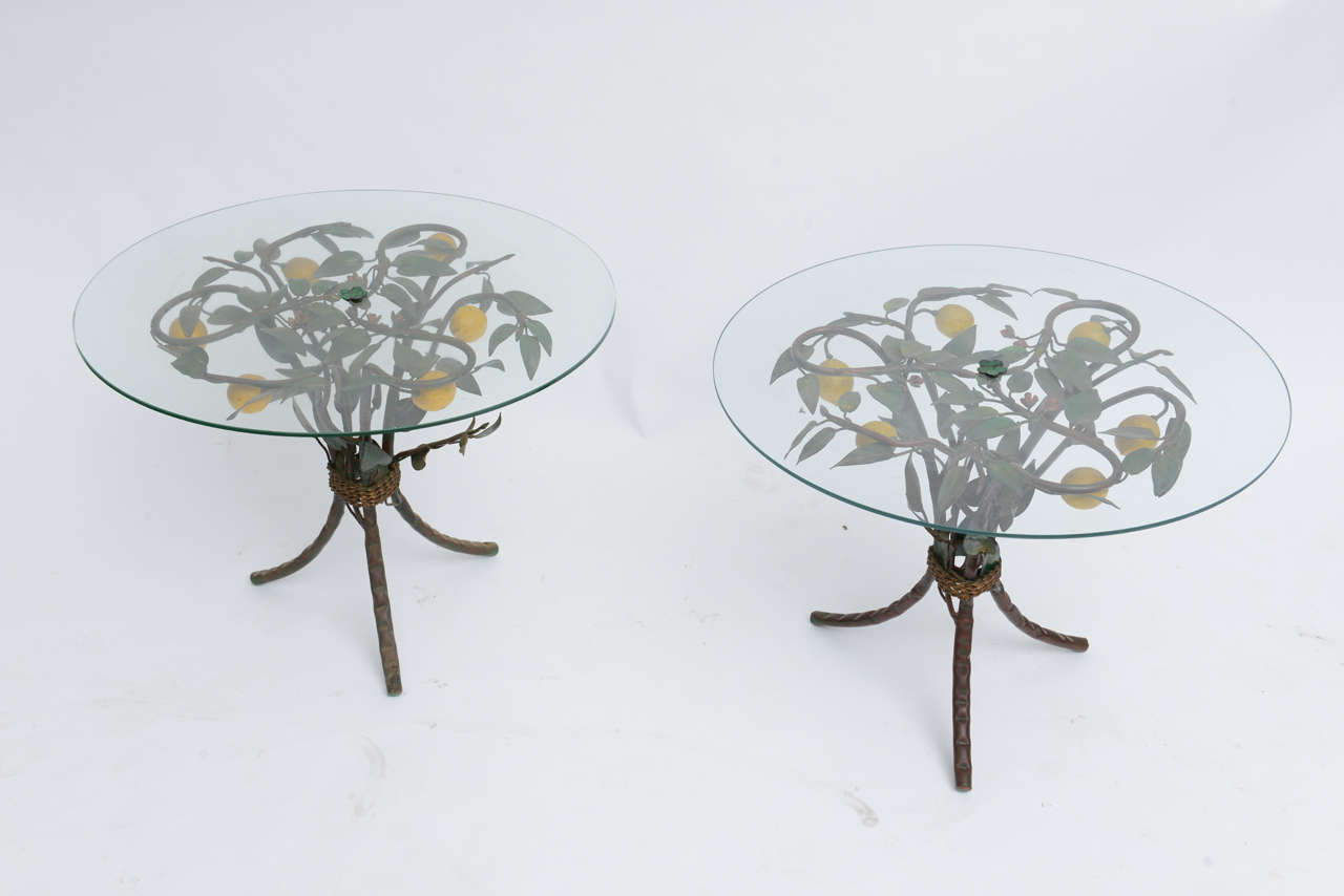 Metal Lemon Tree Tables at 1stDibs
