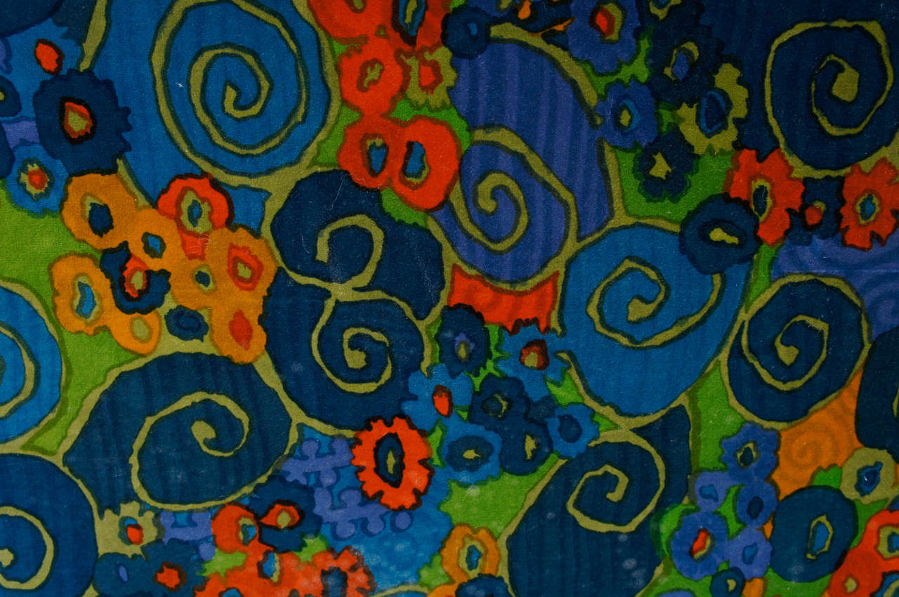 mid century 70's Jack Lenor Larsen Velvet Sofa at 1stDibs | 70s velvet ...