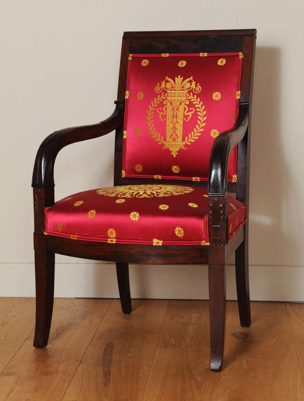 A set of six very fine Empire mahogany fauteuils à la Reine. For Sale ...