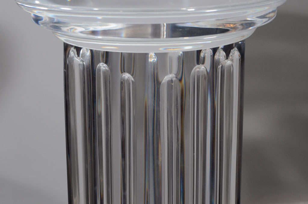 Lucite Pedestal Table at 1stDibs