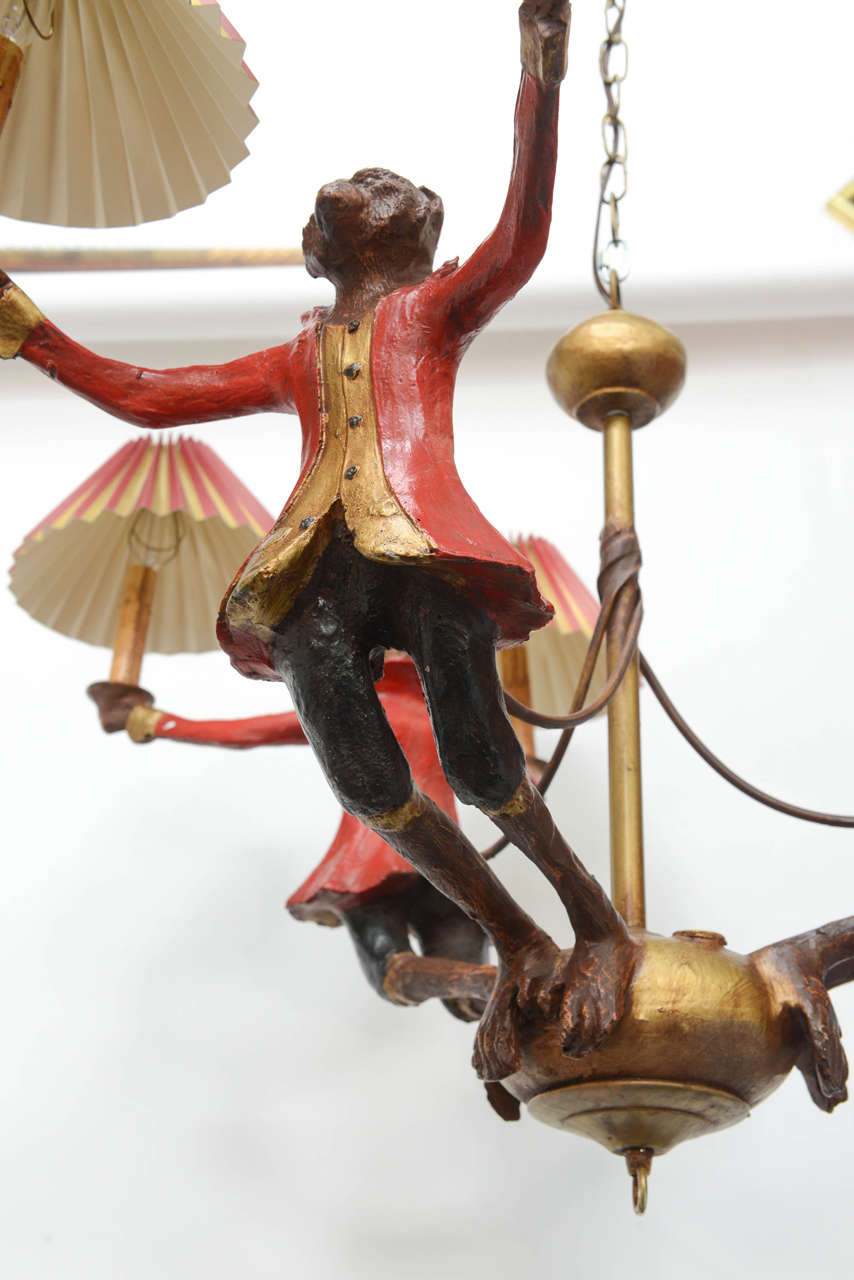 Vintage Bill Huebbe Original Handcrafted Monkeys Chandelier Whimsical ...