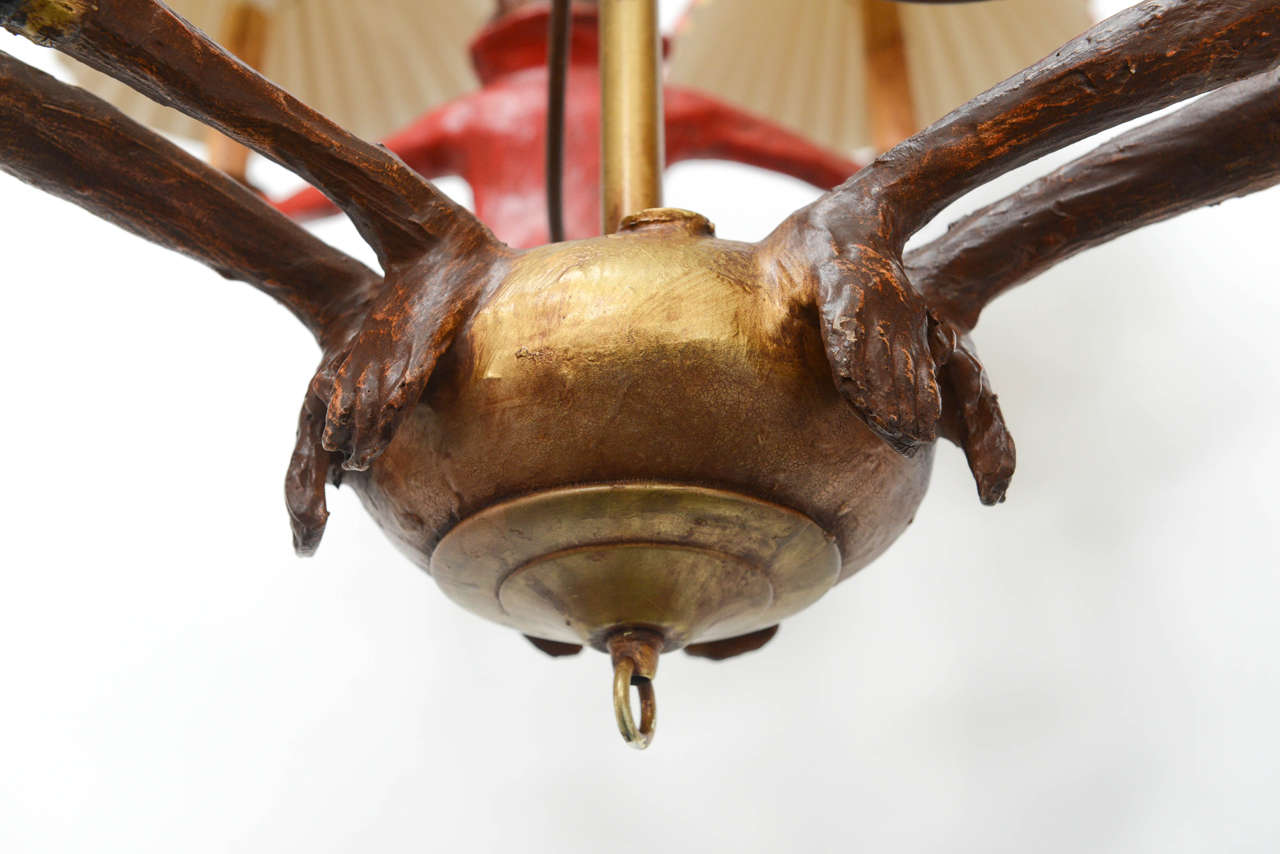 Vintage Bill Huebbe Original Handcrafted Monkeys Chandelier Whimsical ...