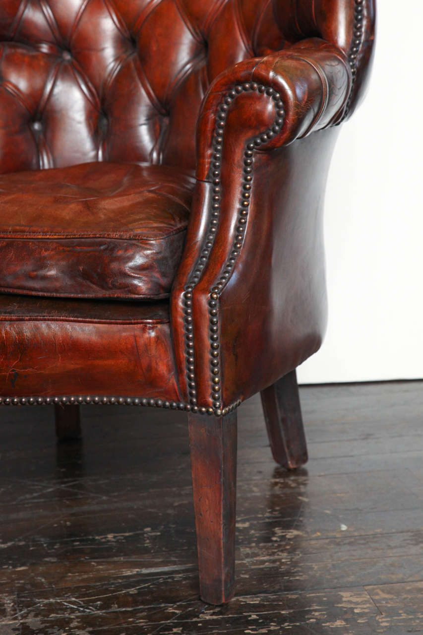 Georgian Style Leather Library Chair at 1stDibs | leather library ...
