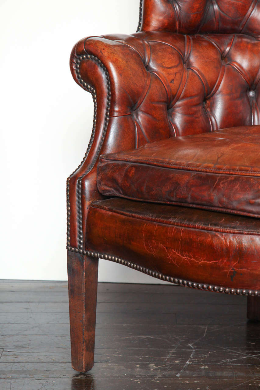 Georgian Style Leather Library Chair at 1stDibs | leather library ...
