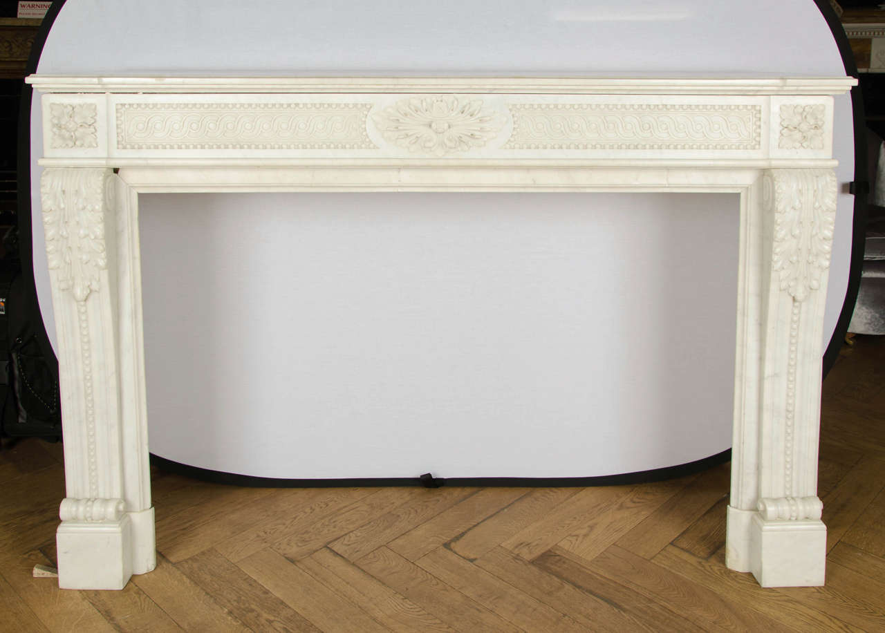Antique Louis XVI French, Marble Fireplace Surround at 1stDibs