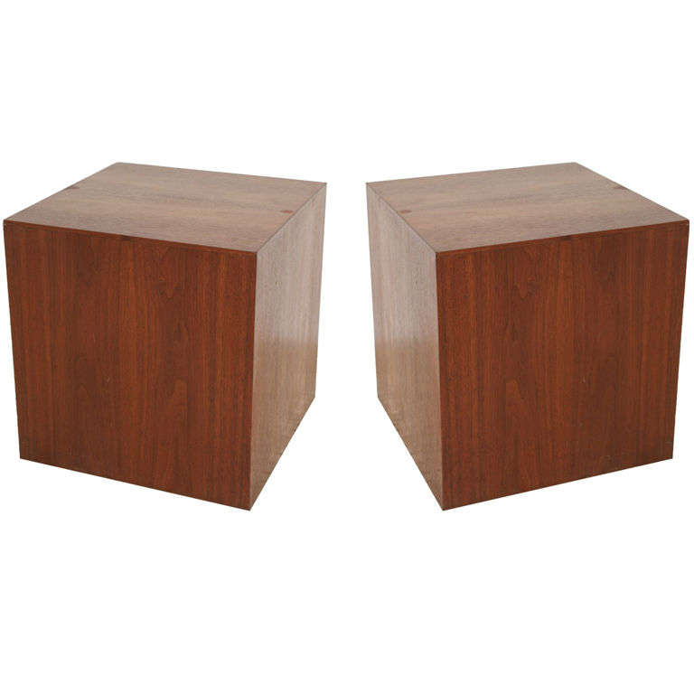 Pair of Cube Tables by Directional at 1stDibs