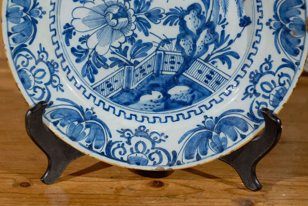 18th Century Delft Charger at 1stDibs