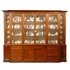Early 19th Century Large English Breakfront in Oak at 1stDibs