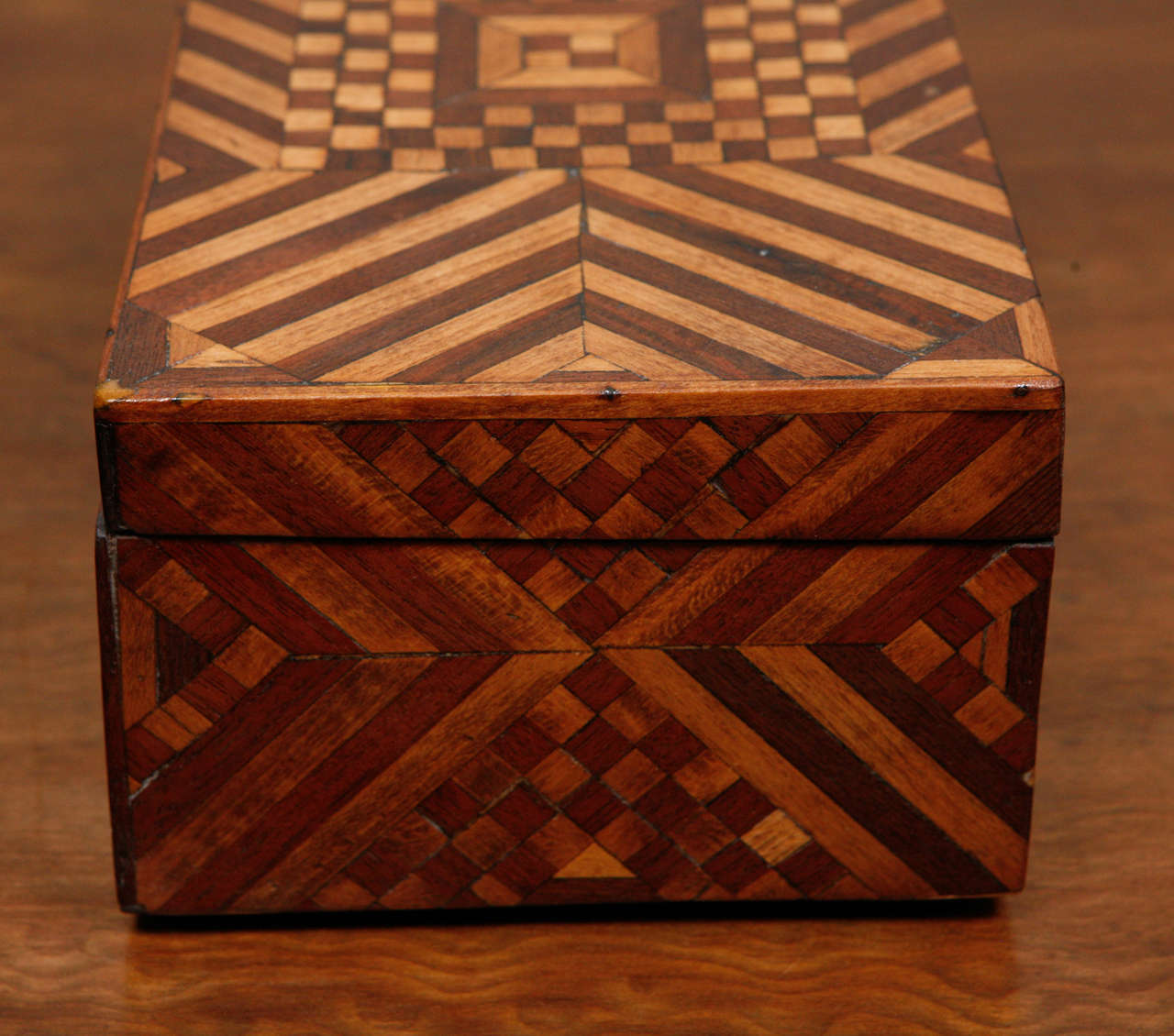 American Folk Art Inlaid Box at 1stDibs