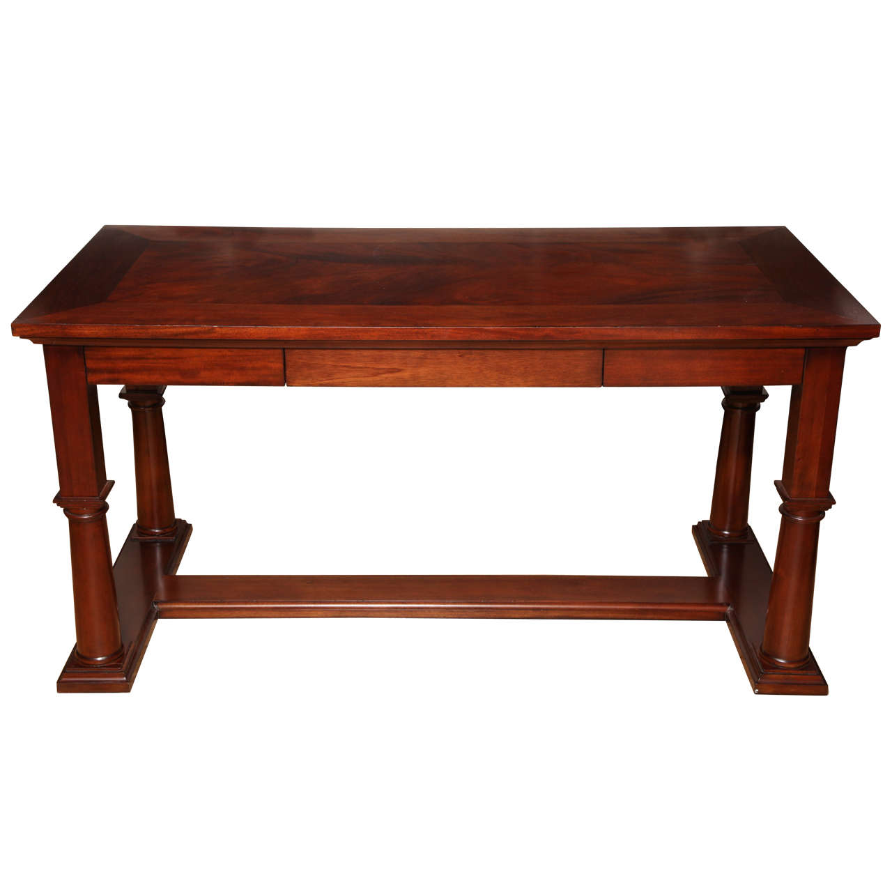 Mahogany Library Table-Desk at 1stDibs