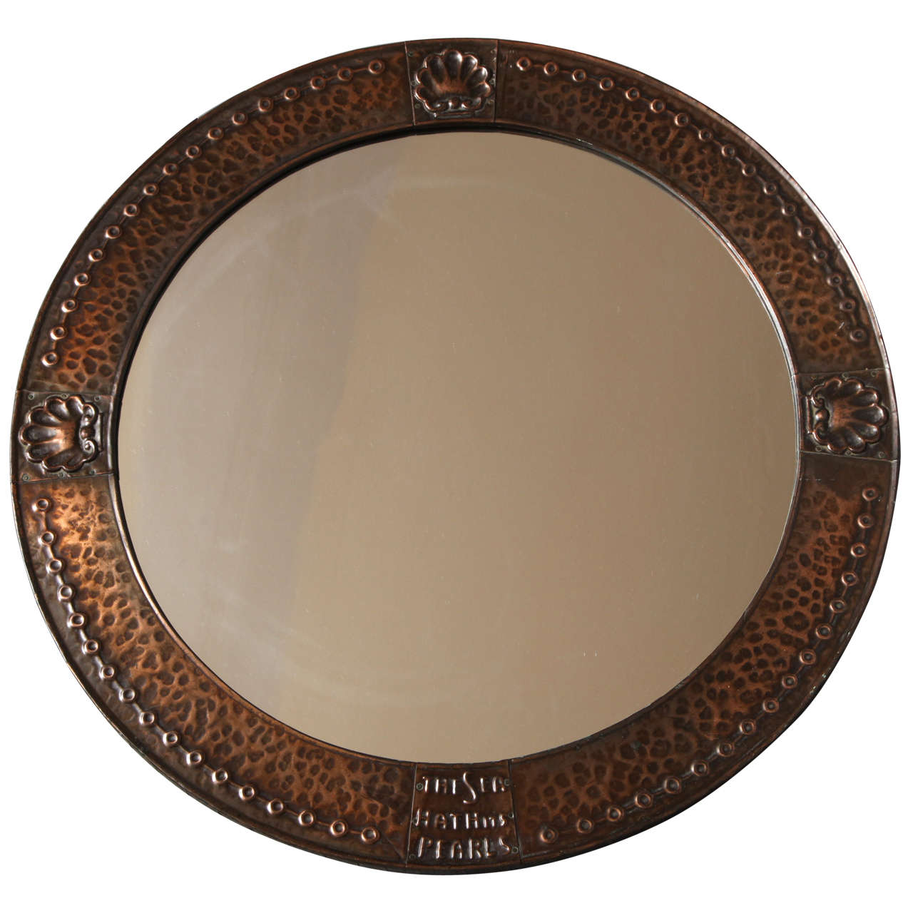 English Arts and Crafts Copper Mirror at 1stDibs
