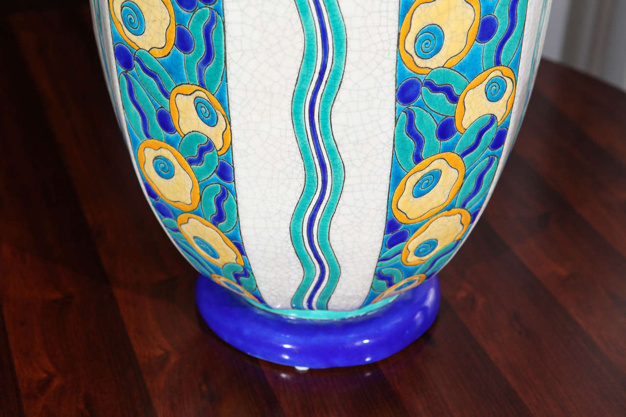 Emaux de Longwy Ceramic "Duchess Charlotte" Vase at 1stDibs | emaux de ...