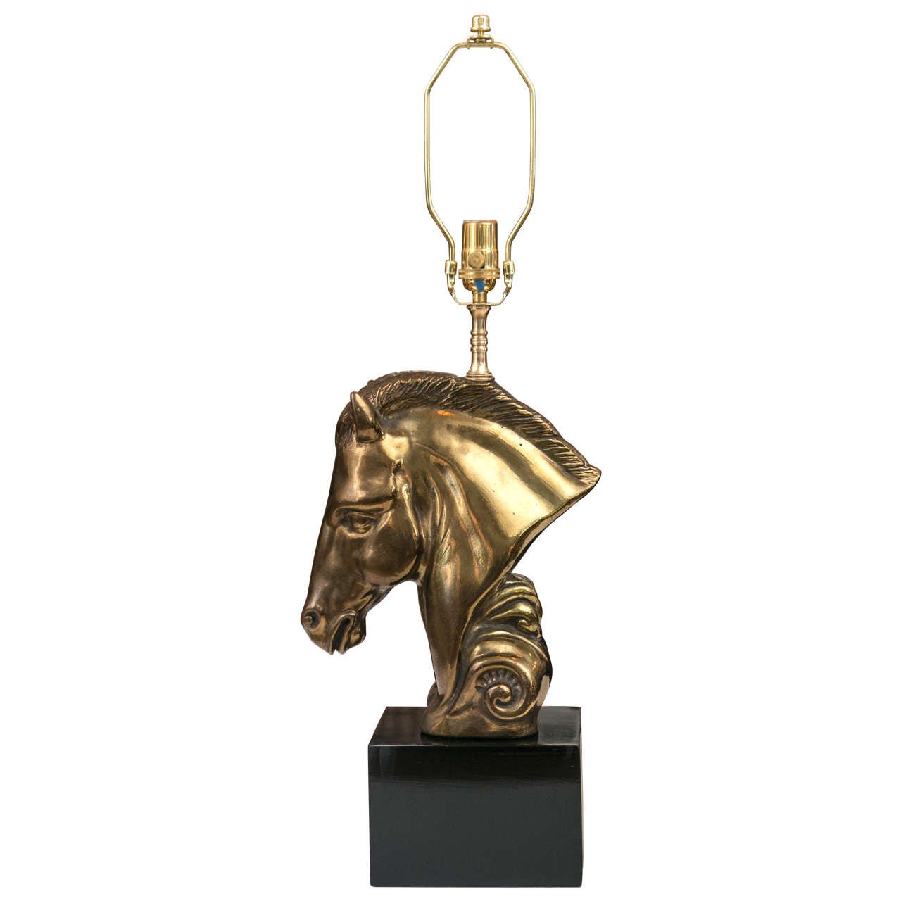 Modern Equestrian Themed Table Lamps with Horse Heads For Sale at 1stDibs
