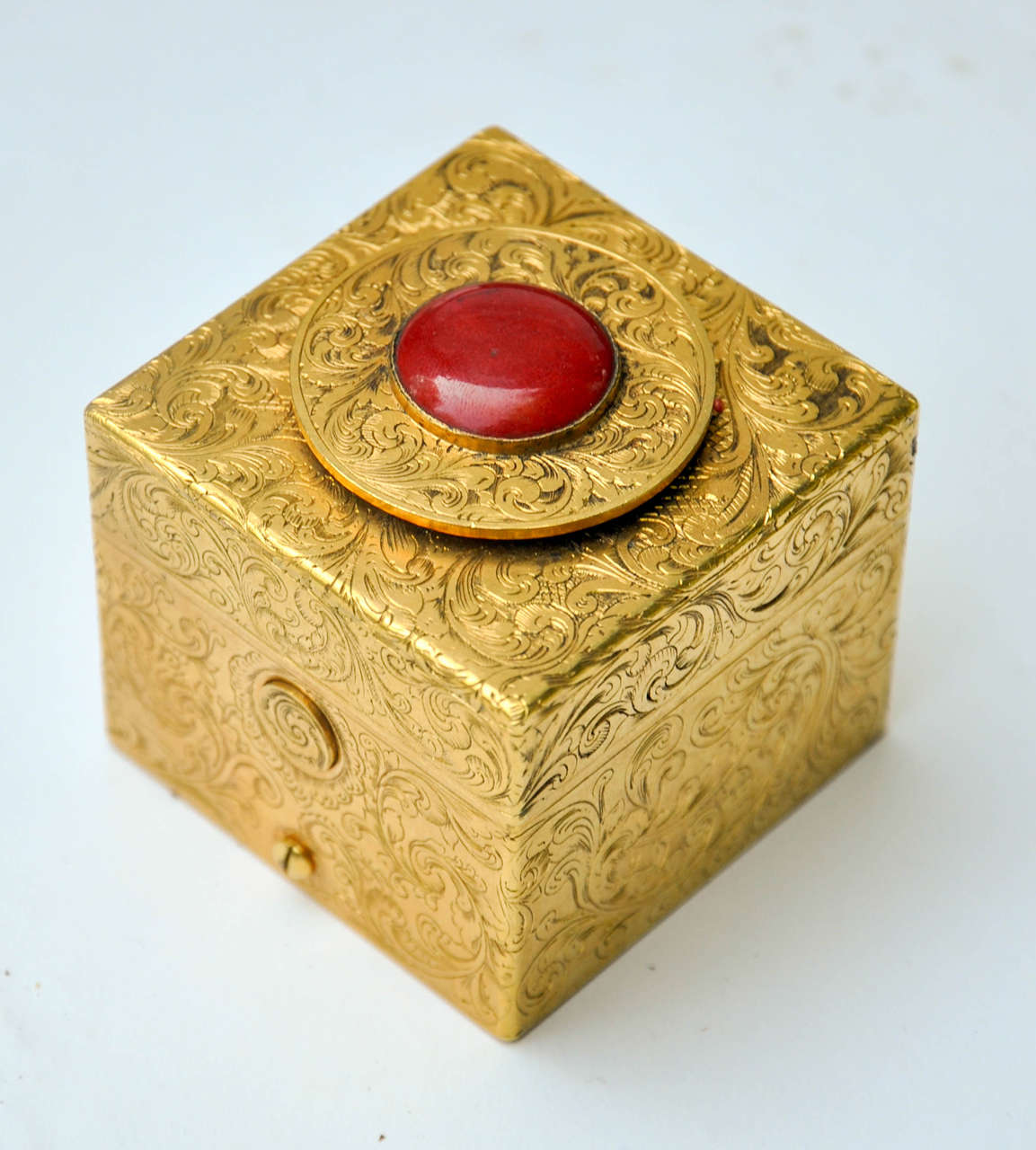 English Mahogany Tooled Leather Writing Box at 1stDibs