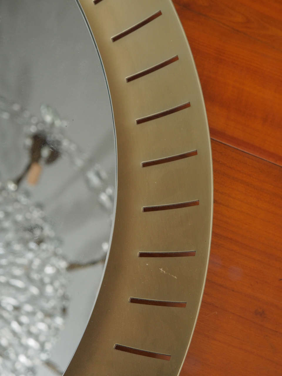 Pair of 1950s Circular Oxidized Aluminum Mirrors by Stilnovo For Sale ...