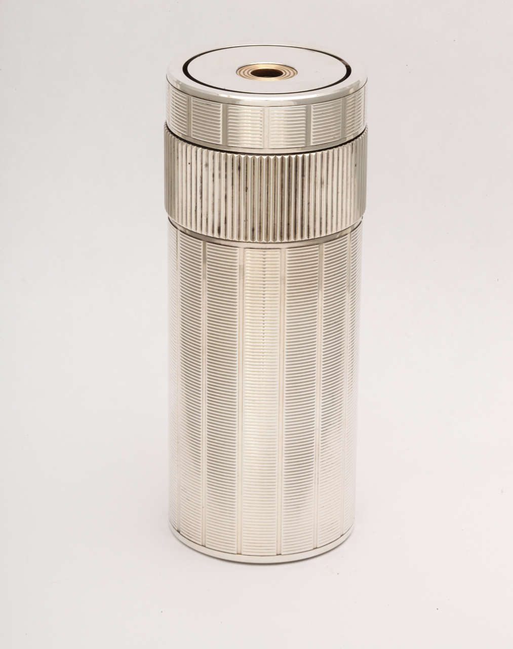 Rare S.T. Dupont Cylinder Table Lighter in Silver Plated Finish at ...