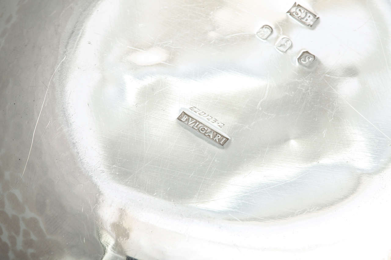 Bvlgari Hammered Sterling Silver Bowl at 1stDibs