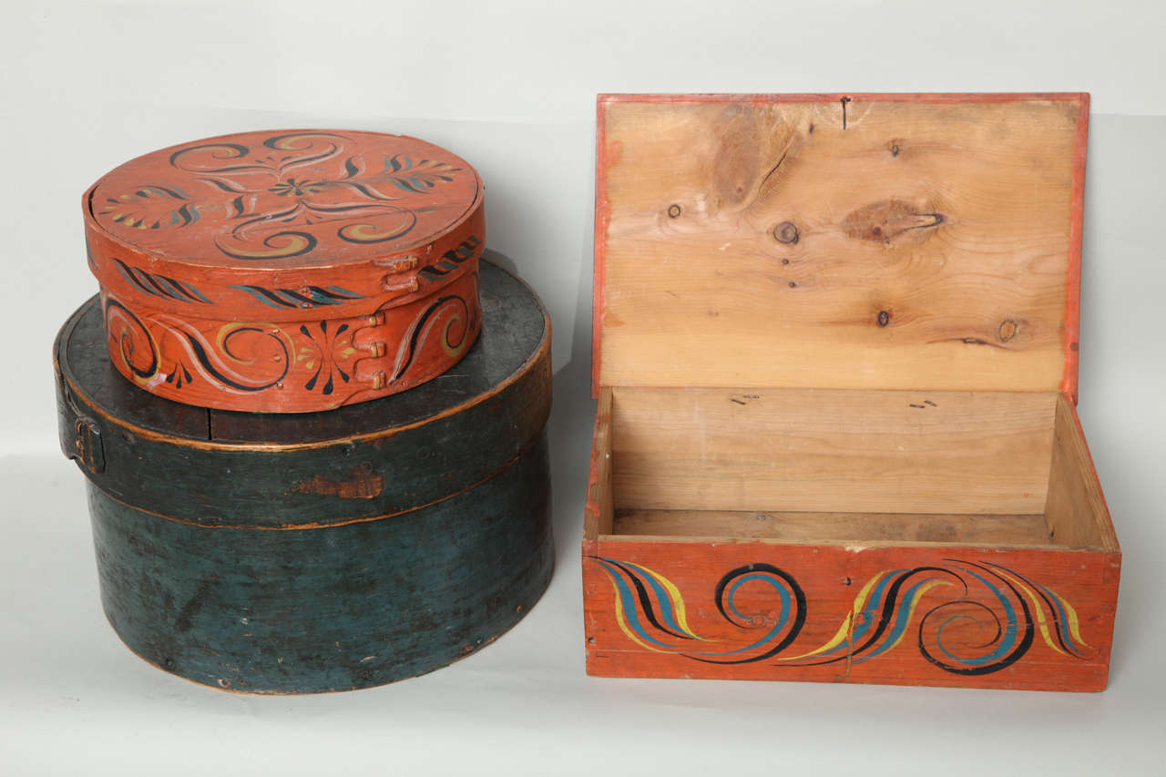 Collection of Three Norwegian Folk Art Boxes at 1stDibs | norwegian box ...