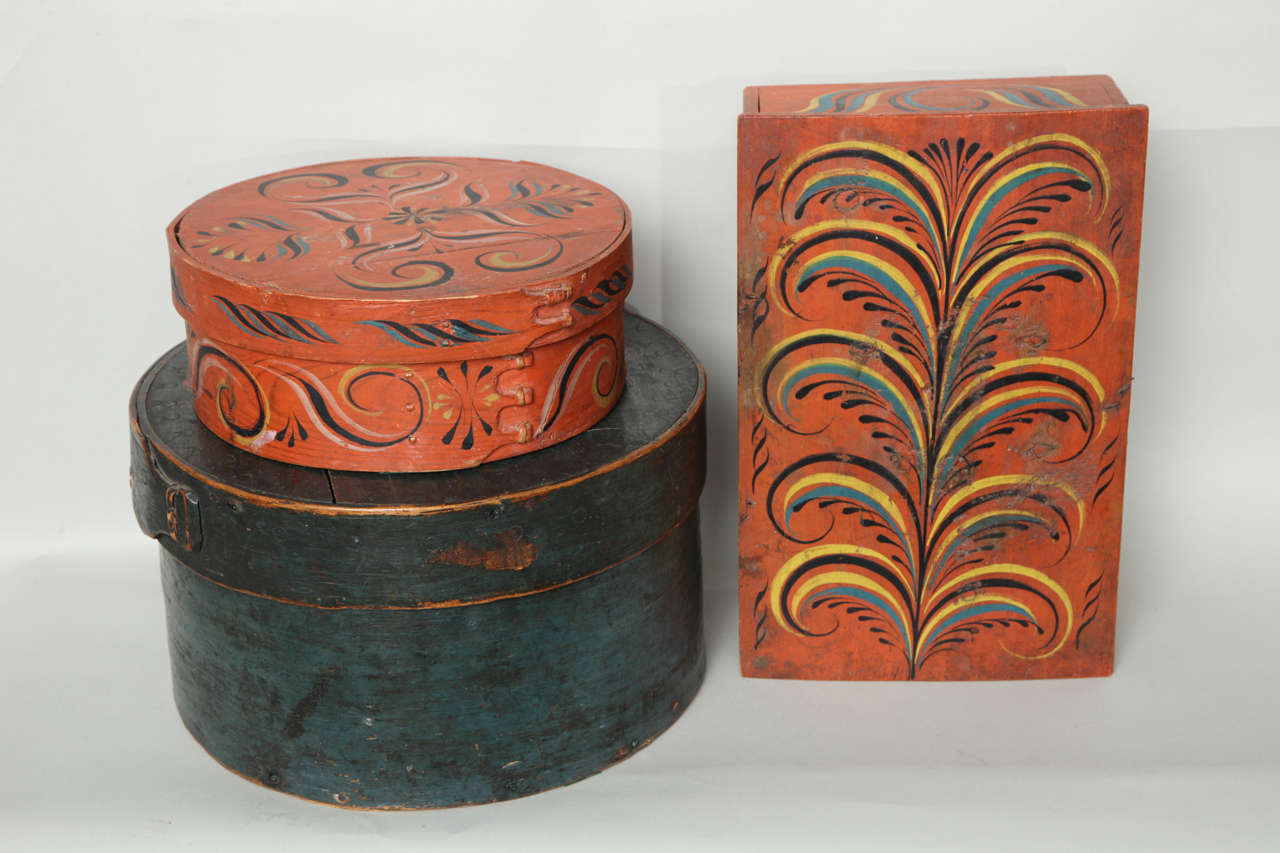 Collection of Three Norwegian Folk Art Boxes at 1stDibs | norwegian box ...