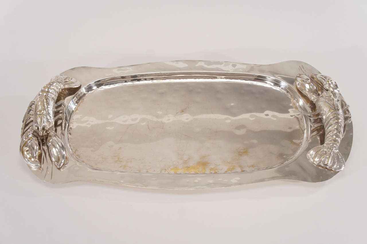 Monumental Italian Silver Plate Figural Lobster Platter 34" By F ...