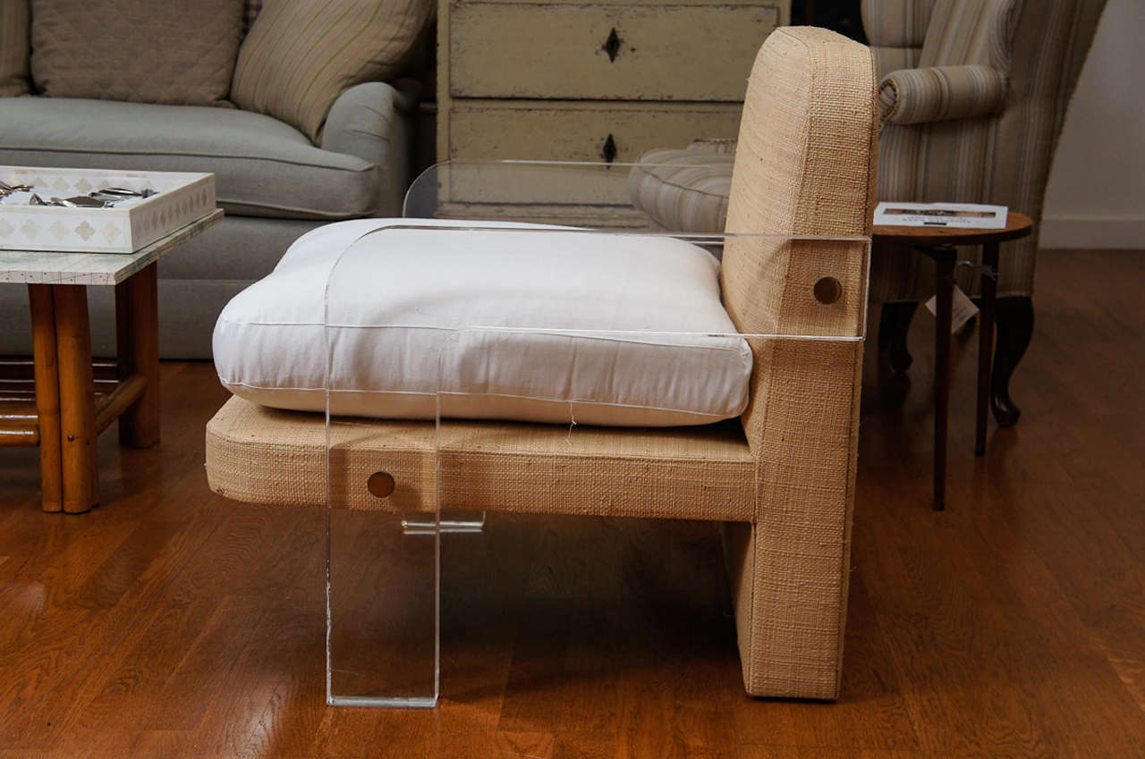 Large Lucite Lounge chair at 1stDibs