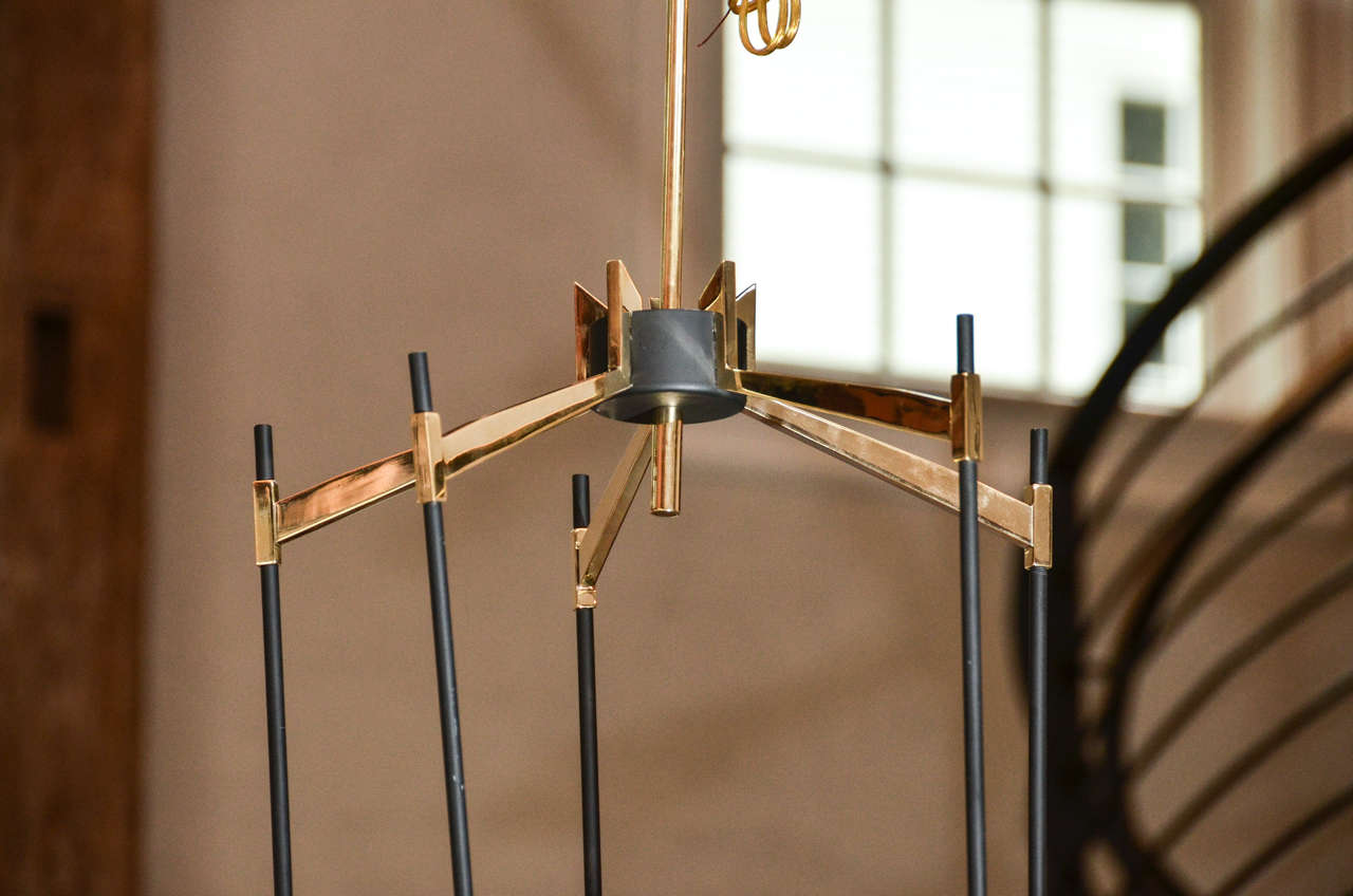 1950's Italian Ceiling Lamp with Glass Globes in The Style of Stilnovo ...