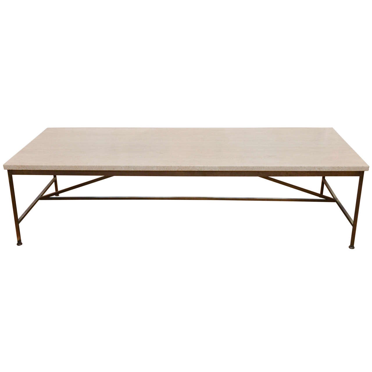 Mid-Century Paul McCobb Travertine Coffee Table at 1stDibs