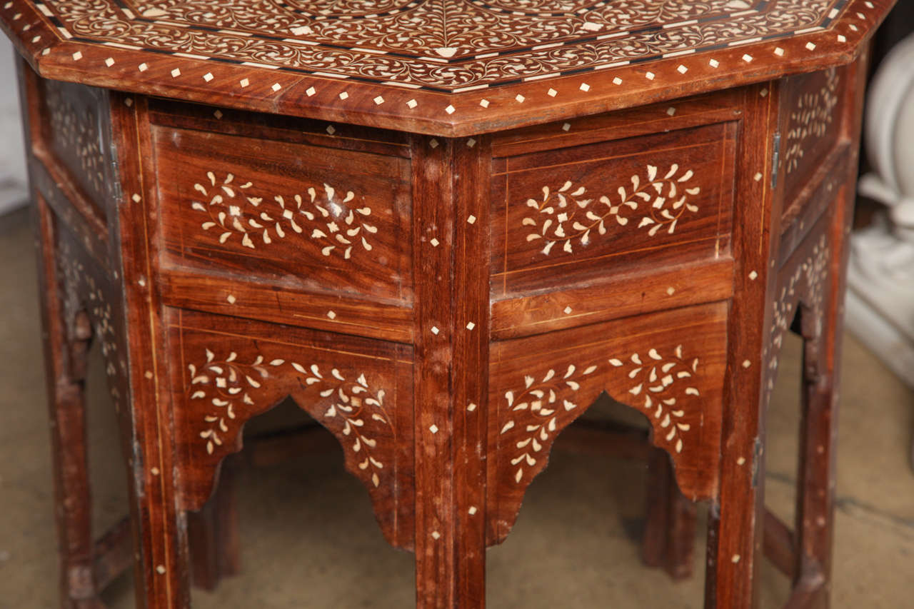 Bone Inlaid Octagonal Table at 1stDibs | octogonal table