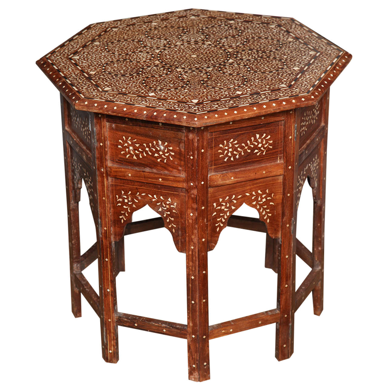 Bone Inlaid Octagonal Table at 1stDibs | octogonal table
