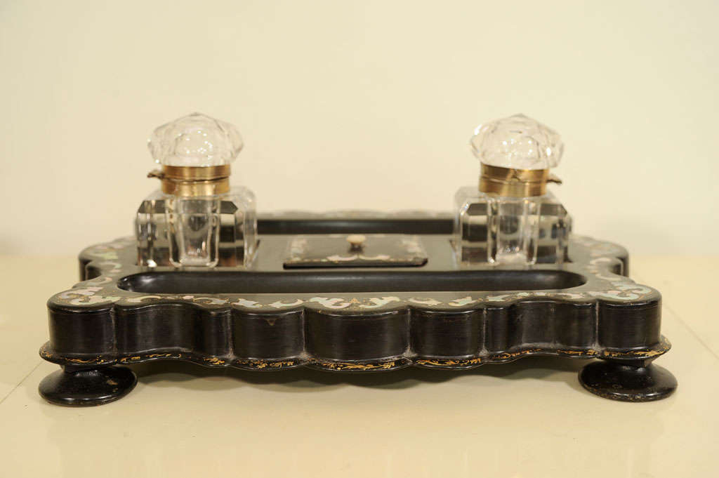 Victorian Inkwell with Mother-of-Pearl Inlay For Sale at 1stDibs ...