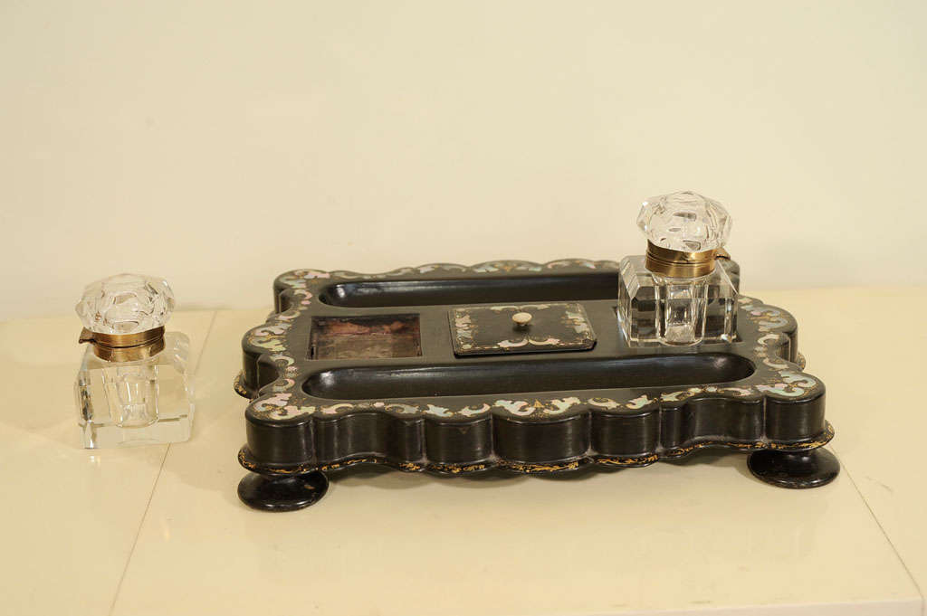 Victorian Inkwell with Mother-of-Pearl Inlay For Sale at 1stDibs ...