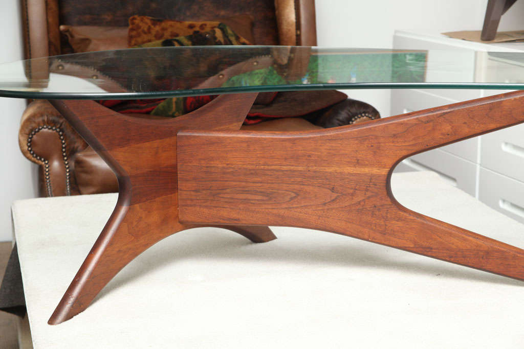 Sculptured Danish 60's Coffee Table in the Vladimir Kagan Style at ...