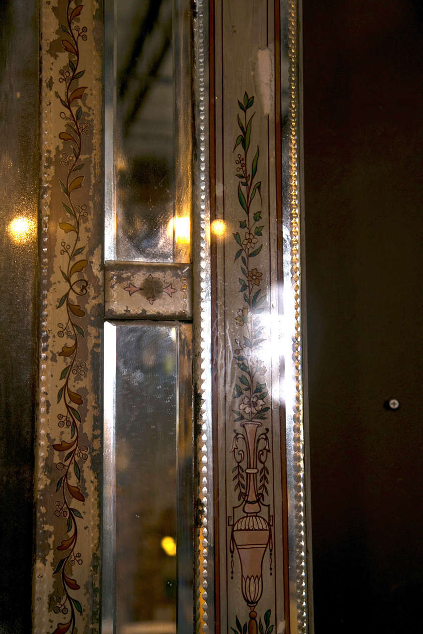 Venetian Reversed Painted Mirror Framed Mirror at 1stDibs | mirror ...