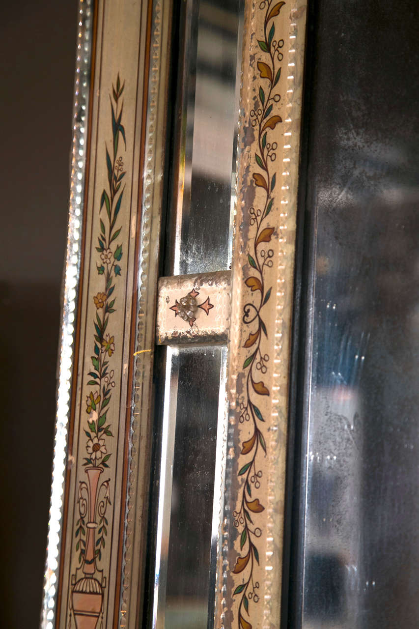 Venetian Reversed Painted Mirror Framed Mirror at 1stDibs | mirror ...