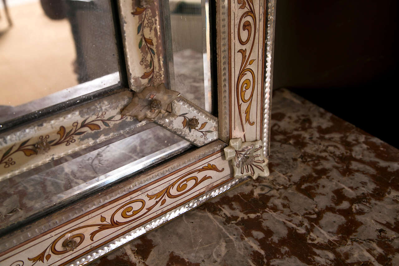 Venetian Reversed Painted Mirror Framed Mirror at 1stDibs | mirror ...