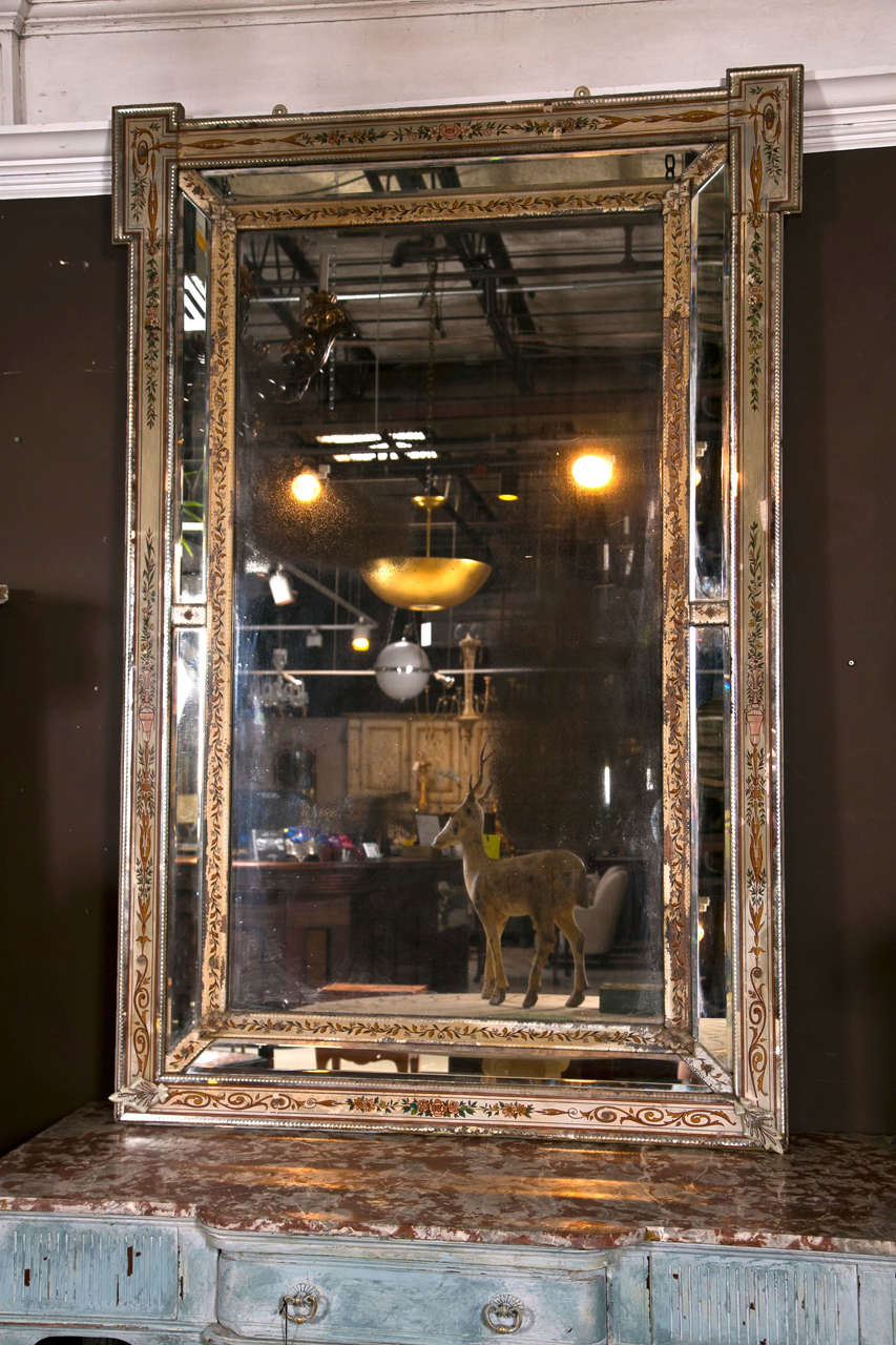 Venetian Reversed Painted Mirror Framed Mirror at 1stDibs | mirror ...
