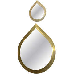 Two 1970s Drop-Shaped Mirrors at 1stDibs